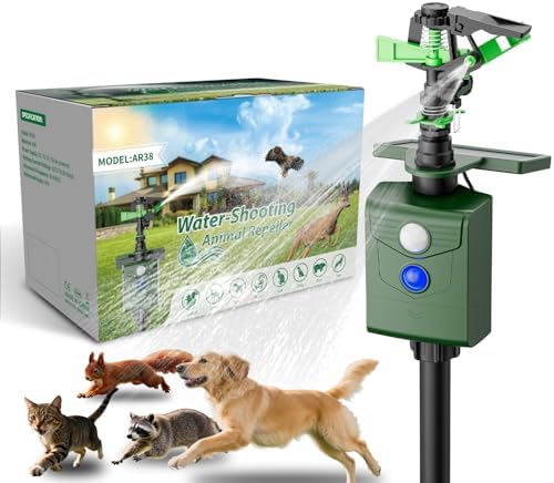 Amazon.com: Motion Activated Animal Repellent Sprinkler, Solar Powered ...