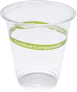 Primeware - Clear, Compostable Cold Cups, 50 Count (12 Ounce) : Amazon ...