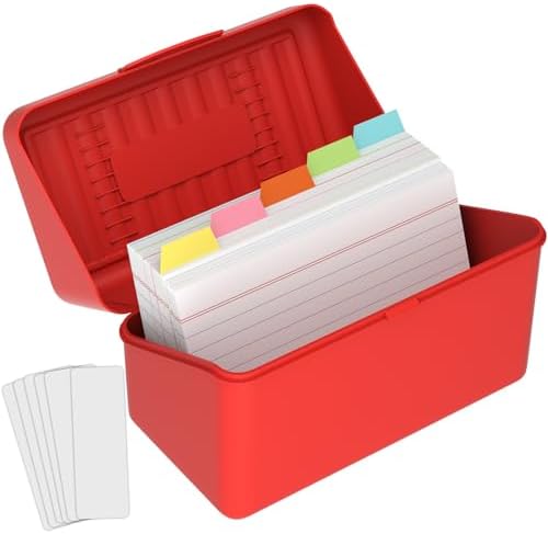 Amazon.com : MaxGear 3x5 Index Card Organizer with Dividers, Plastic ...
