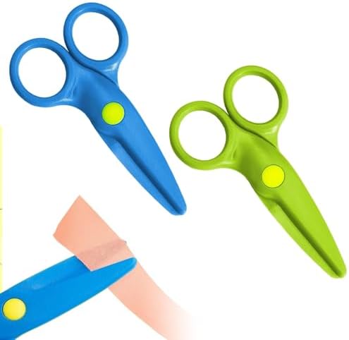 2Pcs Kids Scissor Children Safety Scissors Toddler Scissors Plastic ...