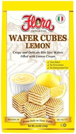 Amazon.com: Flora Imported Wafer Cubes Lemon | Filled, Crispy and ...