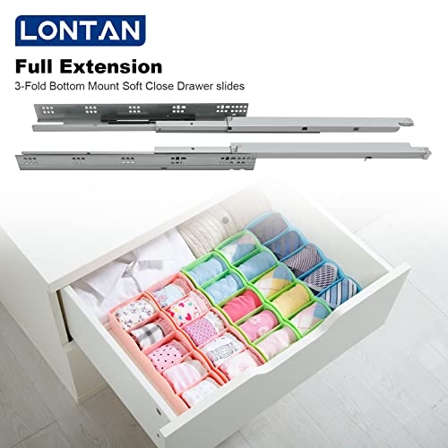 Snapklik.com : 6 Pair 15 Inch Undermount Drawer Slides Soft Closing ...