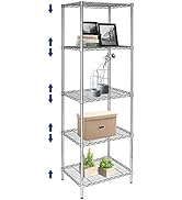 Amazon.com: Doredo 4 Tier Narrow Wire Shelving Unit, Adjustable Narrow ...