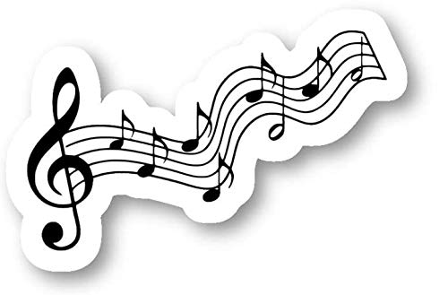 Amazon.com: Musical Staff - I Love Music stickers Window Truck Car ...