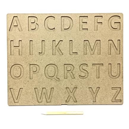 Alphabet ABCD Handwriting Practice Board for Kids | Wooden Capital ABCD ...