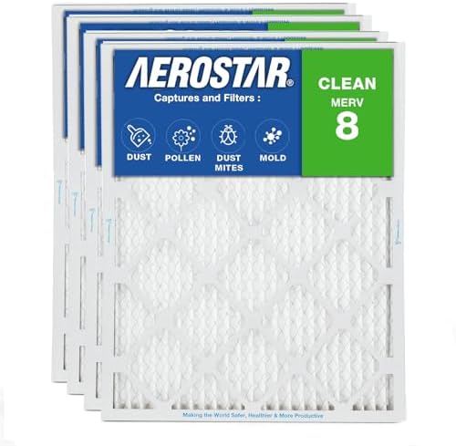 Aerostar 16.5x21.5x1 MERV 8-4 Count - High Efficiency Pleated HVAC ...
