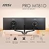Amazon.com: MSI PRO MT81D - Premium Aluminum Dual Monitor Stand Arms ...