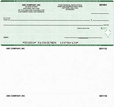 Amazon.com : Green Computer Checks on Top - Custom Laser Business ...