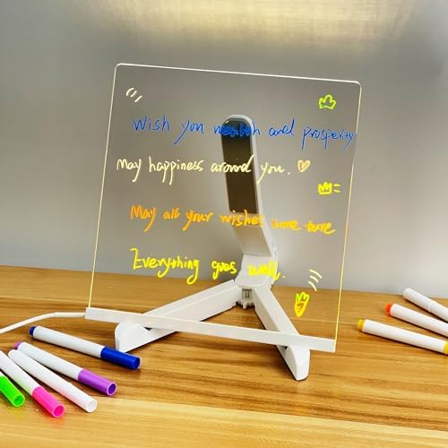 Amazon.com: Led Note Board with Colors, Glowing Acrylic Message Board ...