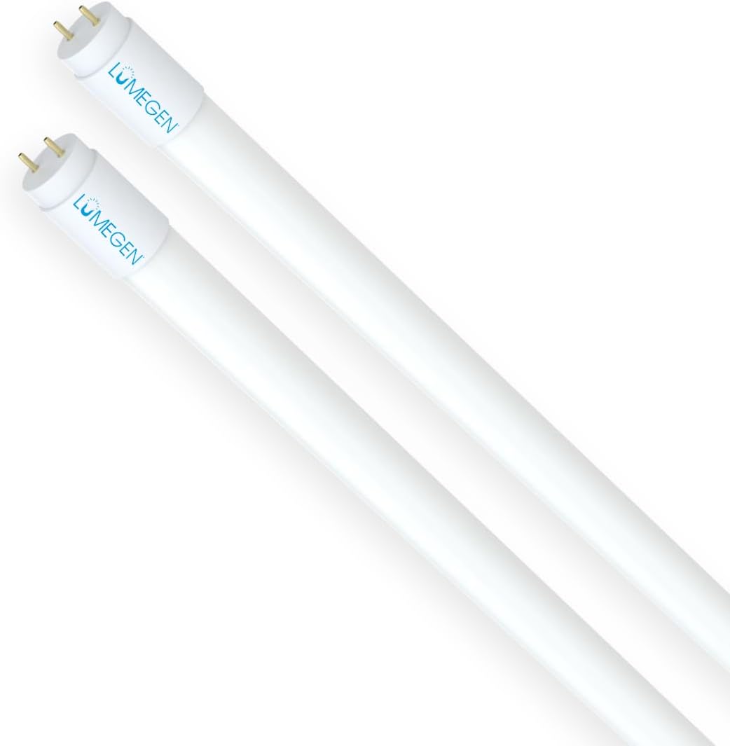 LumeGen T8 LED Glass Tube - 2 Pack | 18in 6W Type B | 750 Lumens 5000K ...