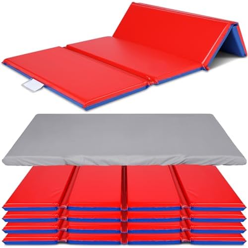 Amazon.com : Kigley 4 Sets Thick Folding Rest Mat 48" x 24" x 2" with ...
