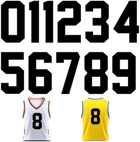 Amazon.com: Number Iron on Decals, 20 Pcs Iron on Numbers for Jersey 8 ...
