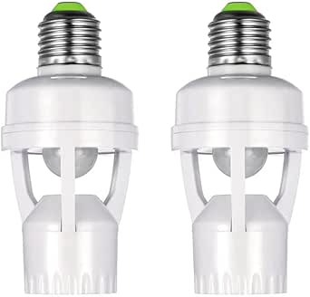 Hlsicnalm 2 PCS E27 Lamp Holder Adapter LED Light Bulb Socket Converter ...
