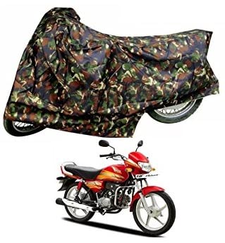 Auto Hub Bike Cover Compatible with Hero HF Deluxe, Heatproof, Mirror ...