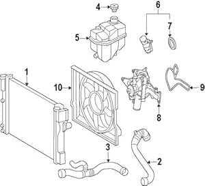 New Genuine Mercedes Radiator Coolant Hose w211 OEM 2115017782 ...