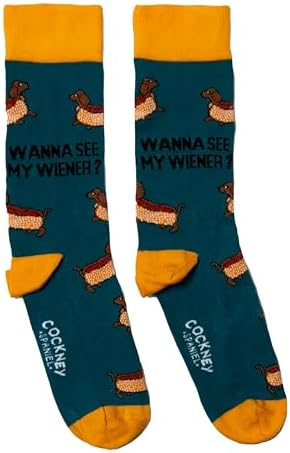 Cockney Spaniel WANNA SEE MY WIENER 1 Pair of Matching Socks | UK 6-11 ...
