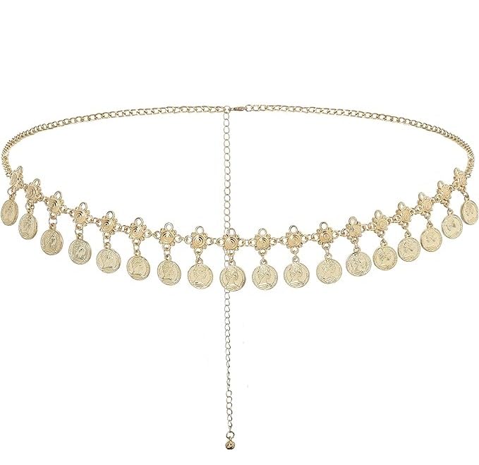 Buy El Regalo Gypsy Coins Belly Chain/Belt/Kamarband- Hippie Boho Belt ...