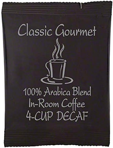Amazon.com : Classic Gourmet DeCaf 4 Cup Coffee Filterpack for Hotels ...