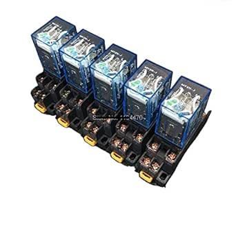 Relay 5sets MY2NJ HH52P DC 12V 24V 110V 220V AC Coil Power Relay Electromagnetic Relays 8 Pins ...