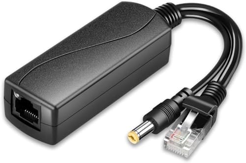 Amazon.com: Gigabit PoE Splitter 12V 2A 5.5x2.1mm DC Plug Cable Output ...