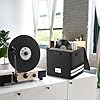 Vinyl Record Storage Box with Lock, Fireproof Waterproof Resistant ...