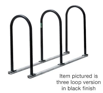 Bike Rack, U-Two Model Holds 4 Bikes with 2 Loops, Black Finished ...
