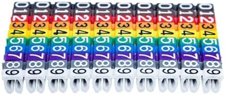 JZK 150PCS 1.5mm² Cable Identification Numbers kit, 0-9 Clip on Wire ...