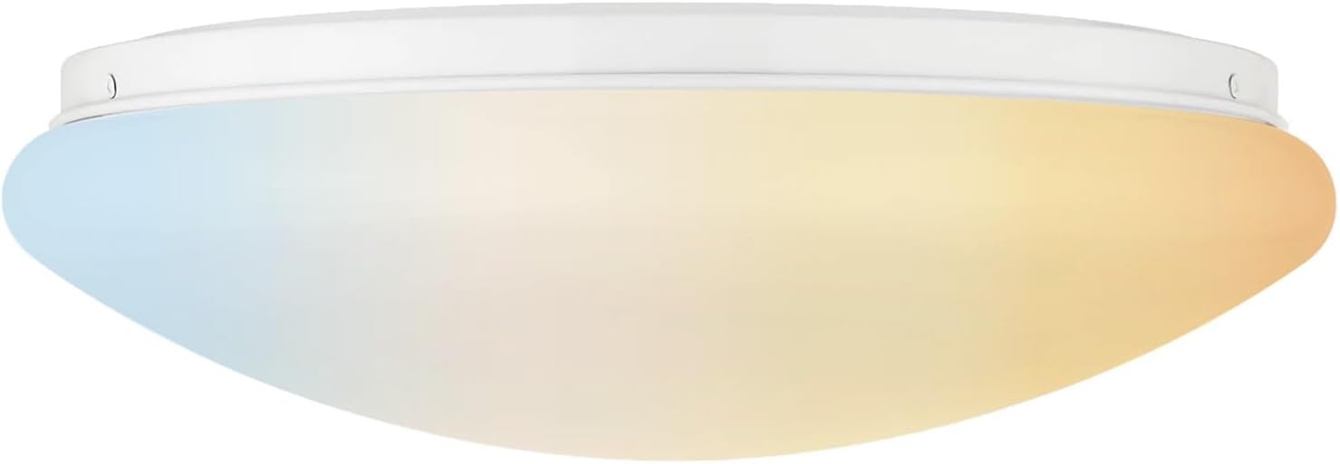Sunlite 11-Inch LED CCT Mushroom Ceiling Light Fixture, 20 Watts, Color ...