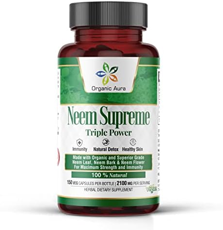 Amazon.com: Theraneem, Organic Neem Leaf Veg Capsules | 120 Count ...