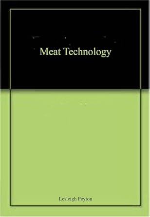 Meat Technology : Amazon.in: Books