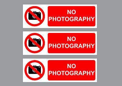 ISEE 360® No Photography Sign Sticker for Office Industry Wall Vinyl ...