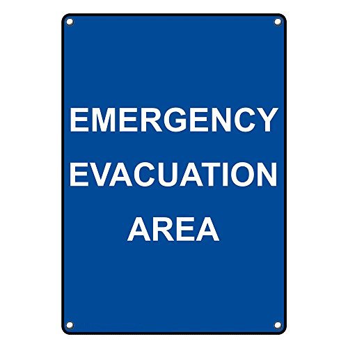 Weatherproof Plastic Vertical Emergency Evacuation Area Sign with ...