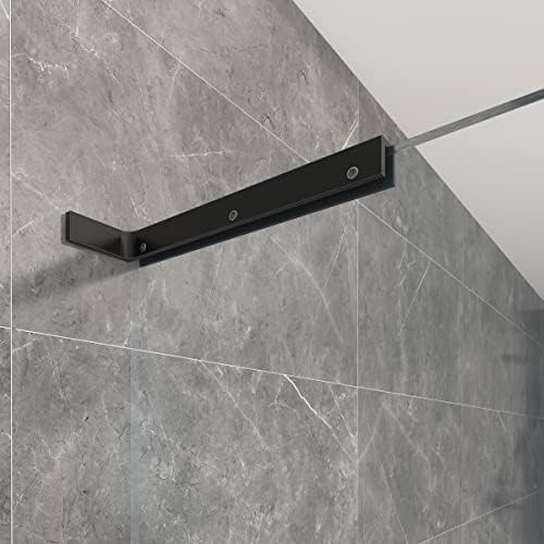 LukLoy Fixed Glass Shower Panel Glass to Wall Support Bar, Frameless ...
