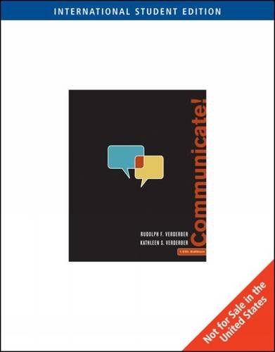Communicate!: Kathleen S./ Berr Rudolph F./ Verderber: 9780495101796 ...