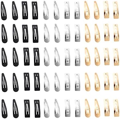 Amazon.com : 60 Pcs Snap Hair Clips with Storage Box, 2 Inch No Slip ...