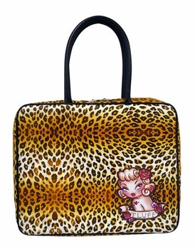 Amazon.com: Lady Leopard Laptop Bag Briefcase - Retro Pinup Girl ...