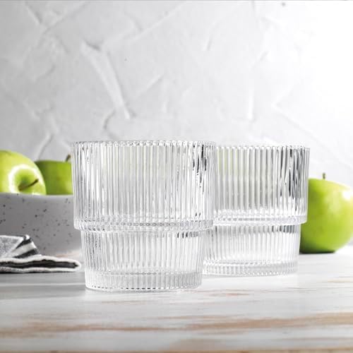 Amazon.com | Vintage Smoke Grey Cocktail Glasses with Copper Rim | 11 ...