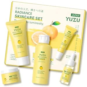 Amazon.com: Yuzu Skin Care Set, 5 Pcs Yuzu kin Care Kit with Face Wash ...
