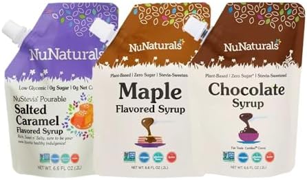 Amazon.com : Pourable Maple, Caramel, Chocolate Stevia Syrup, Sugar ...