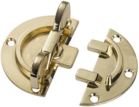 4 Stück Drehriegel Ø 61 mm, Stahl vermessingt, Dreh-Verriegelung ...