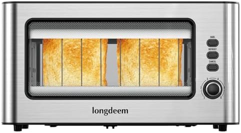 Amazon.com: Clear View Toaster, LONGDEEM 1.75'' Wide Slot,10.2" Extra ...