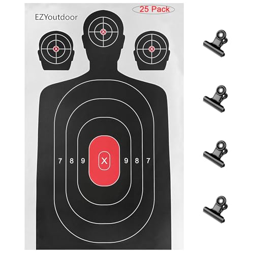 Snapklik.com : 25 Pack Paper Shooting Targets, 14 X22 Inch Multiple ...
