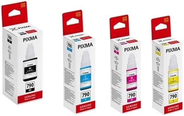 GI 790 B/C/Y/M Ink Bottles Compatible with Canon Printers/Ink Cartridge ...