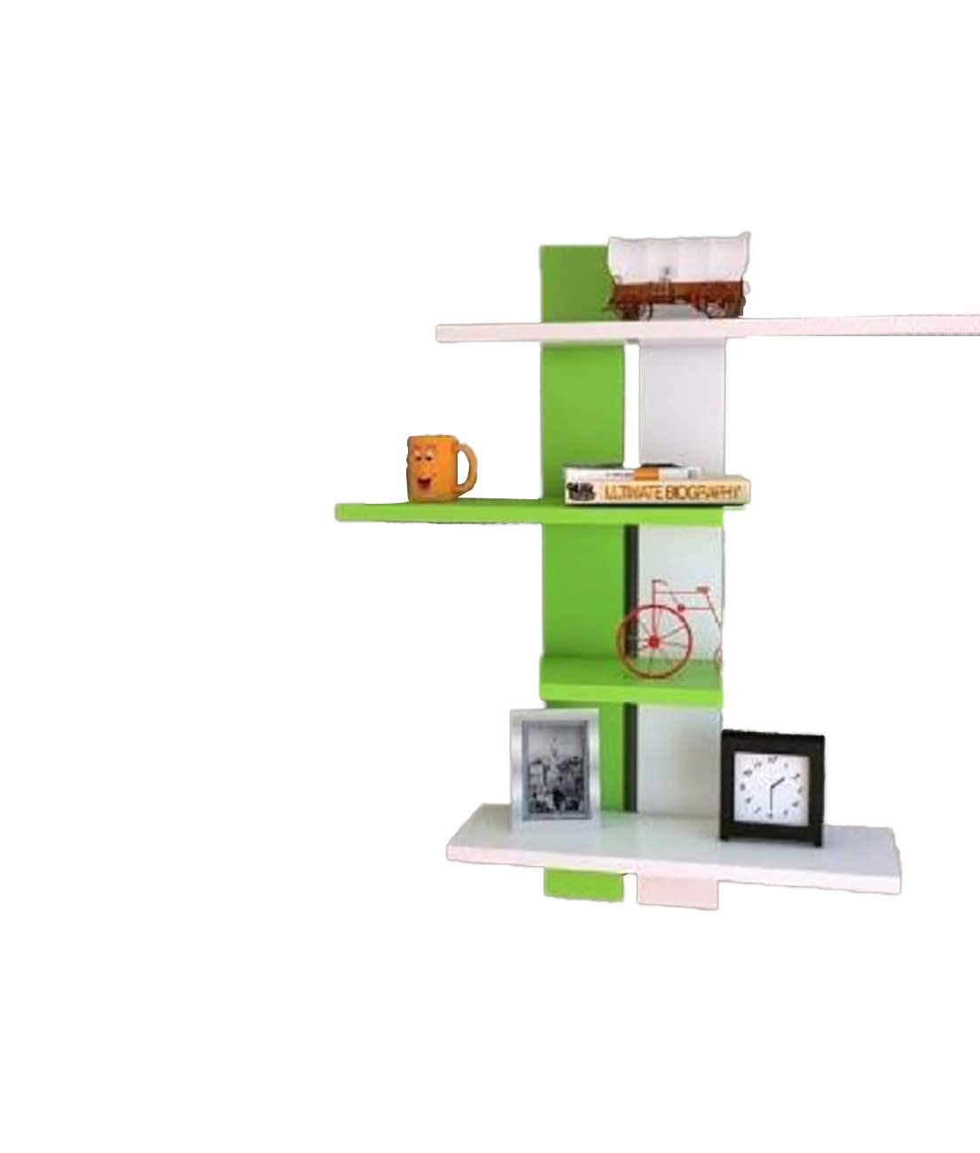 HOMETALES Wall Mount Wooden Glossy Finish Floating Shelves Easy ...