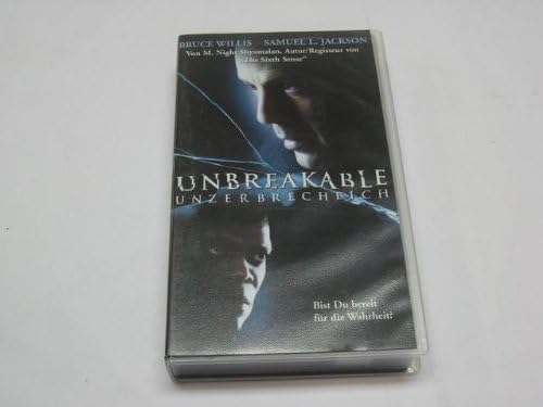 Amazon.com: Unbreakable [VHS] : Bruce Willis, Samuel L. Jackson, Robin ...