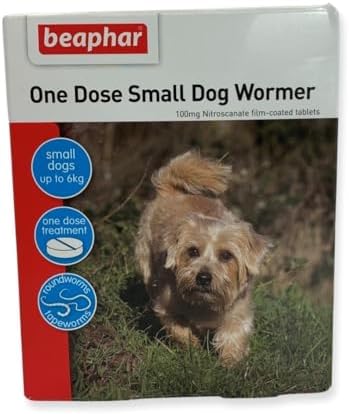 Beaphar One Dose Wormer Small Medium and Large Dogs Dog Worming Tablets ...