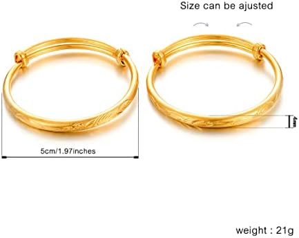 Amazon.com: Ethlyn 2pcs/lot 18K Gold Plated Kids Baby Expandable ...