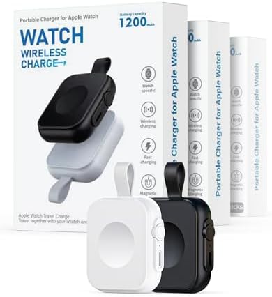 Amazon.com: DEKSMO 2 Packs Wireless Portable Charger for Apple Watch ...