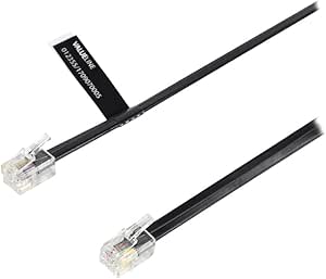 Amazon.com: Cable Telecom RJ10 (4P4C) Macho - RJ10 (4P4C) Macho Plano 3 ...