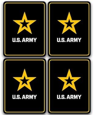 Amazon.com - 4-Pack Vertical US Army Star Logo Stickers (Vinyl Decals ...